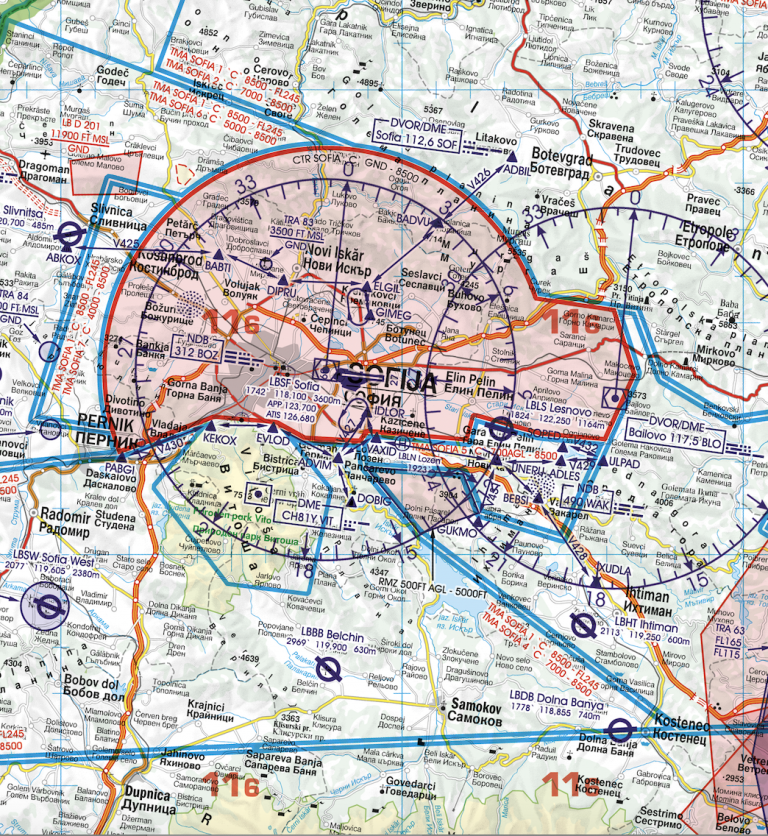 Bulgaria Rogers Data VFR ICAO Map 2025 – Airmate shop