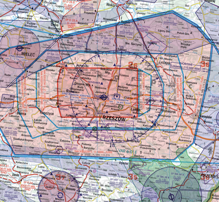 Poland Rogers Data VFR ICAO Map 2025 – Airmate shop