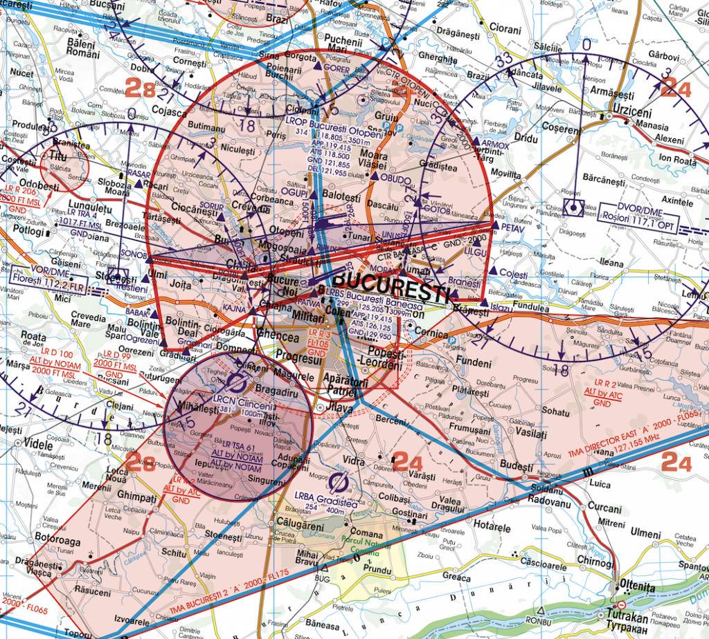 Romania Rogers Data VFR ICAO Map 2025 – Airmate shop