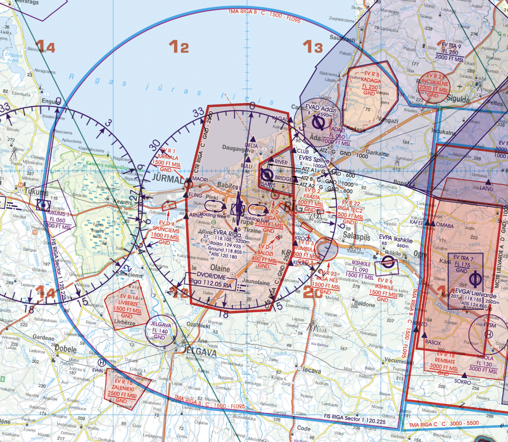Latvia Rogers Data VFR ICAO Map 2025 – Airmate shop